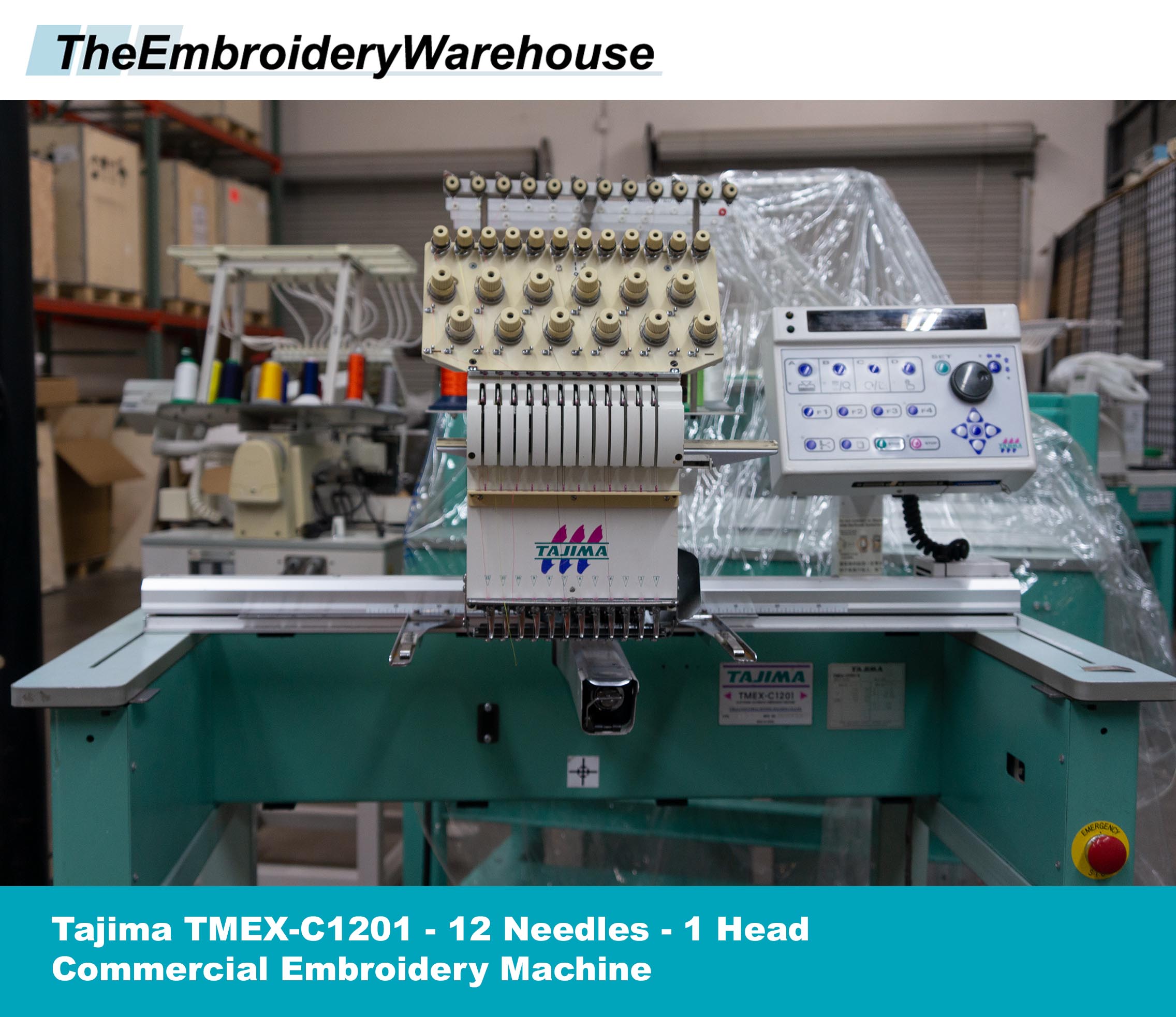 USED TajimaTMEX-C1201 - 1 Head - 12 Needles - Commercial Embroidery Machine